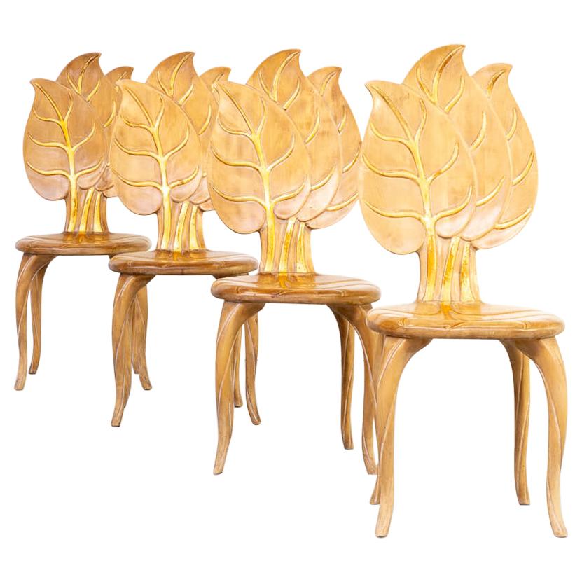 Organic Leaf Shape Wood Chair by Bartolozzi and Maioli For Sale at 1stDibs