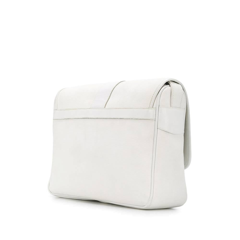 70s BIKI Montenapoleone Milano Vintage white leather crossbody bag For ...
