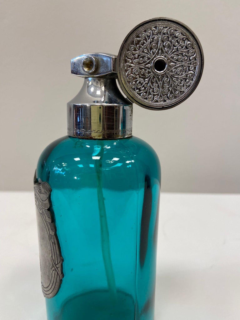 70er Jahre Blau Französisch Kristall Eitelkeit Satz von 6 Stück, L ...