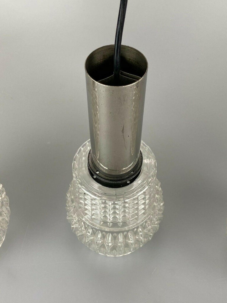 70s Ceiling Light Hanging Lamp Cascade Lamp Glass Chrome Space Age ...