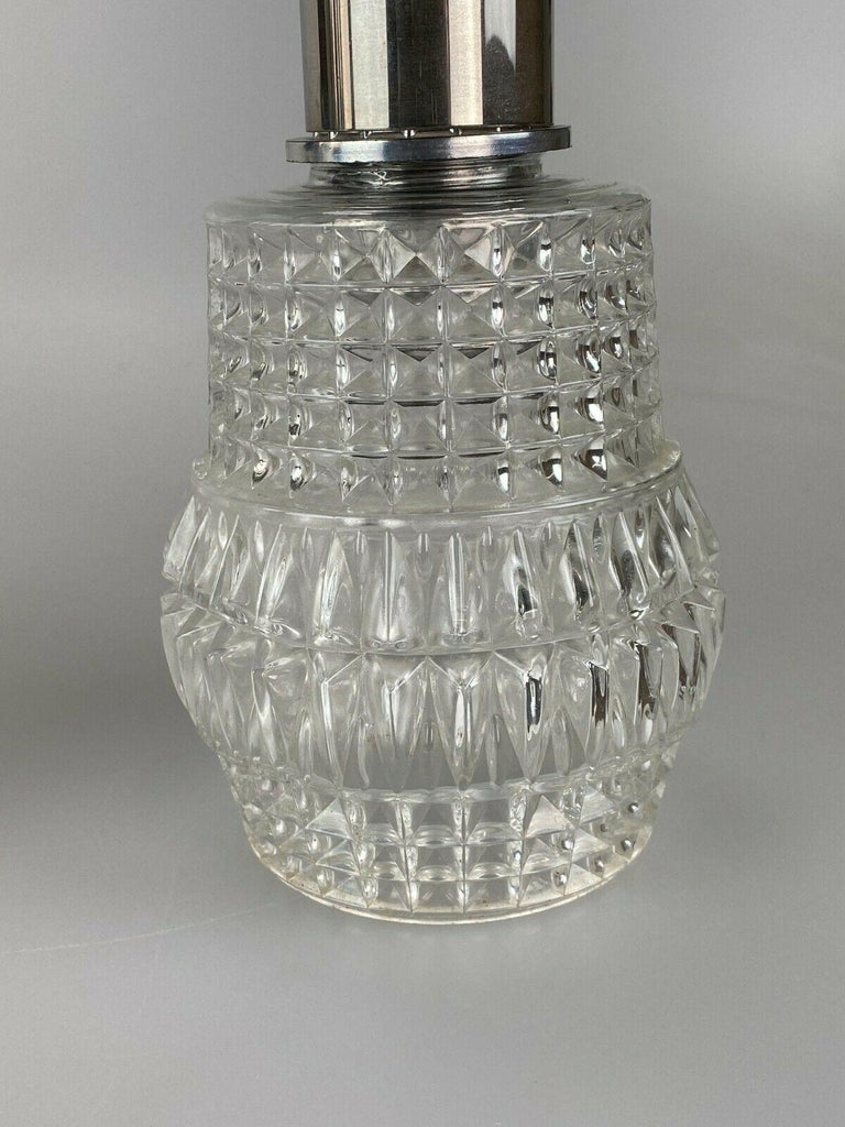 70s Ceiling Light Hanging Lamp Cascade Lamp Glass Chrome Space Age ...