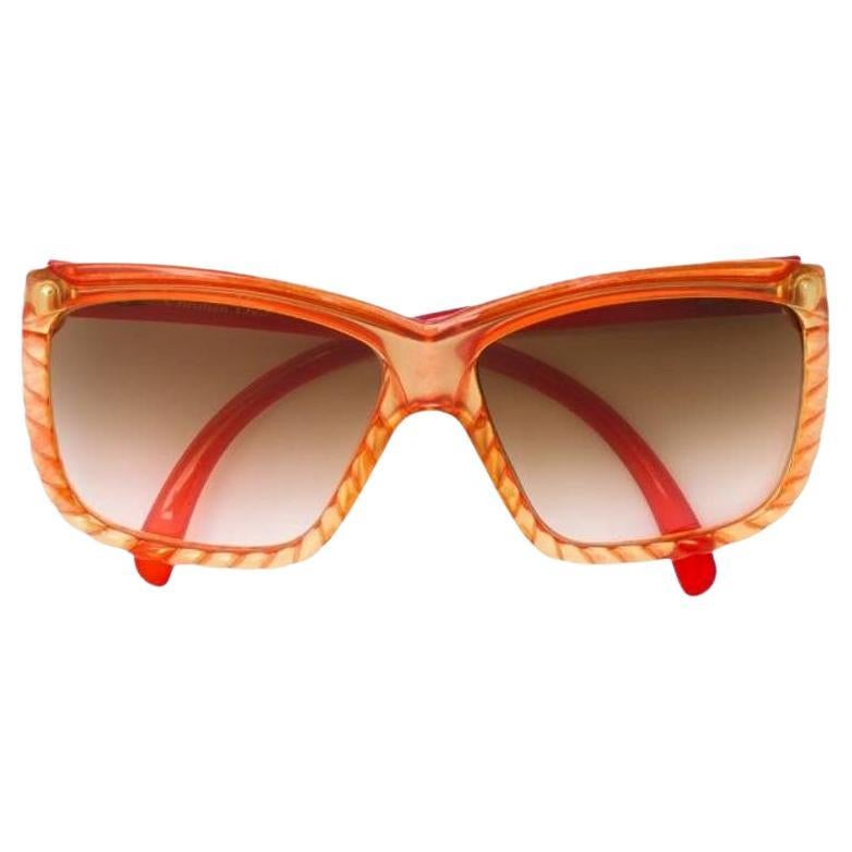 70s Christian Dior Vintage orange acetate sunglasses For Sale at 1stDibs
