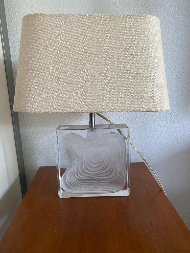 70s Daum Tabe Lamp Decor Lynx For Sale at 1stDibs