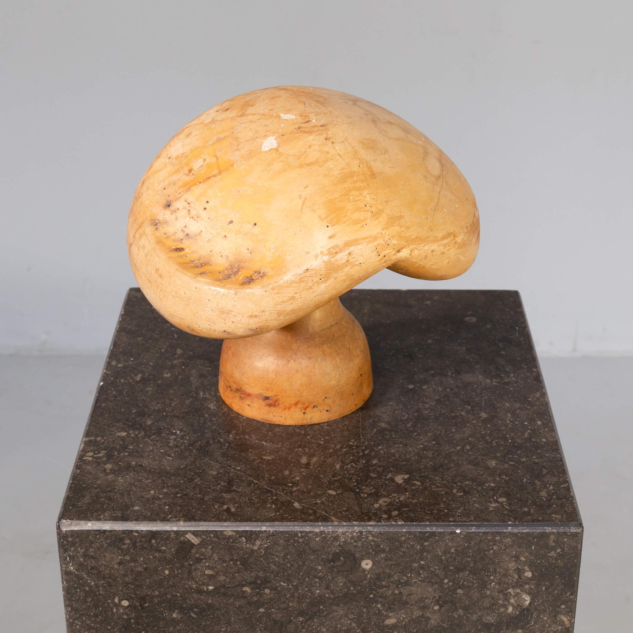 70s handcarved mushroom decorative object For Sale at 1stDibs