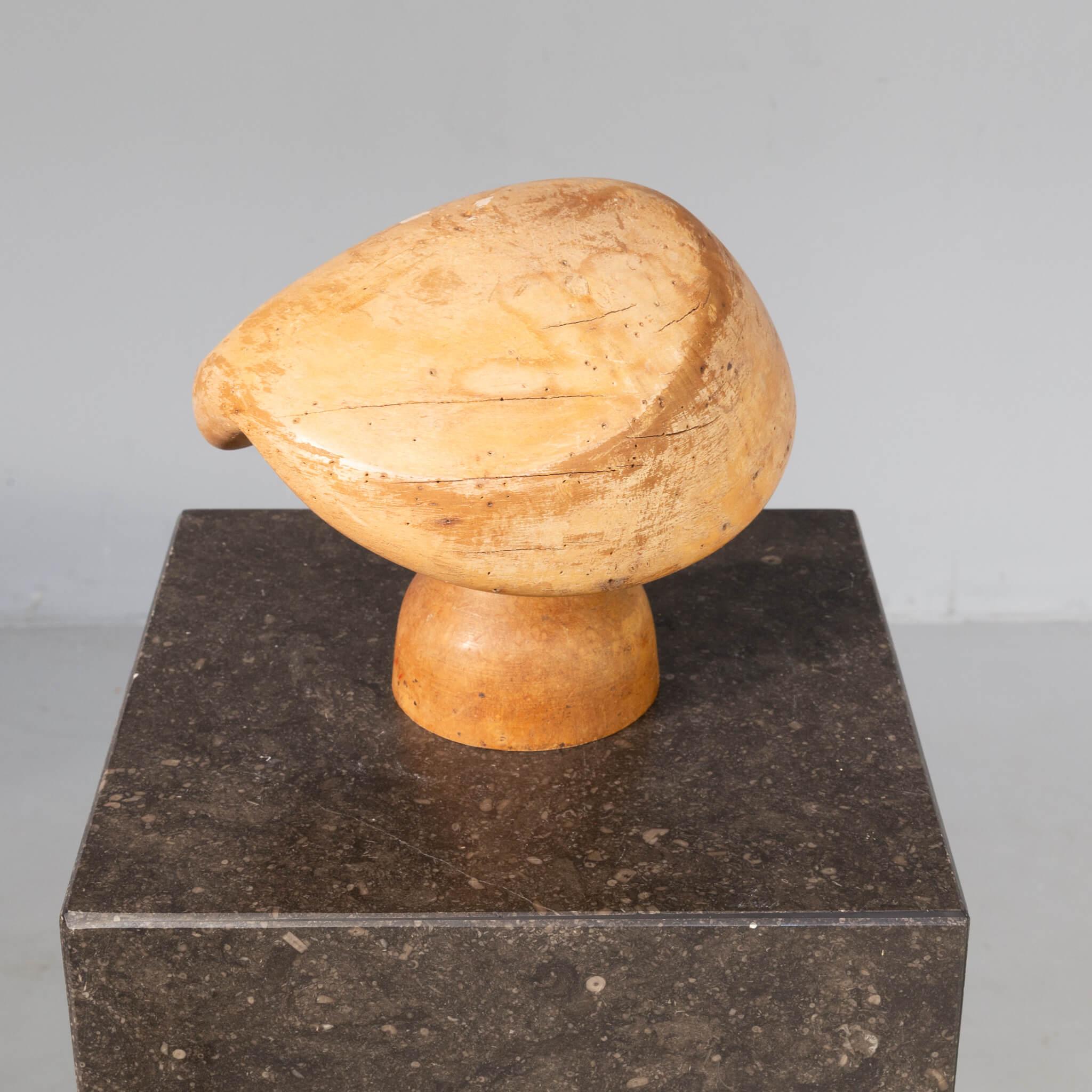 70s handcarved mushroom decorative object For Sale at 1stDibs