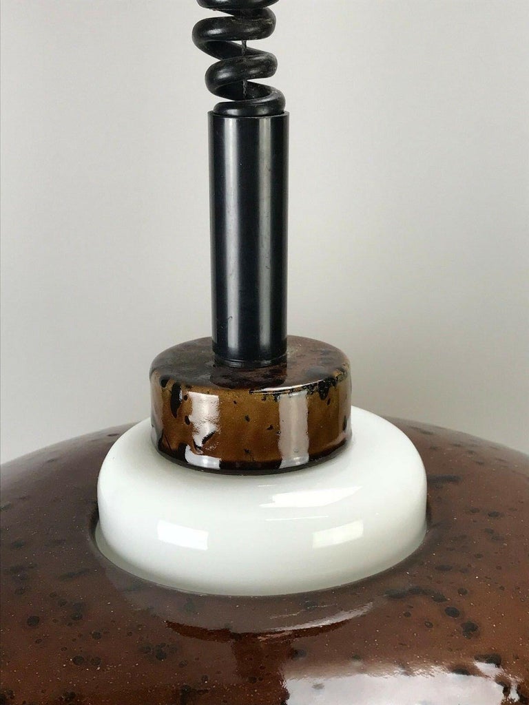 70s Hanging Lamp Ceiling Lamp Lamp Light Space Age Enamel Glass Hustadt ...
