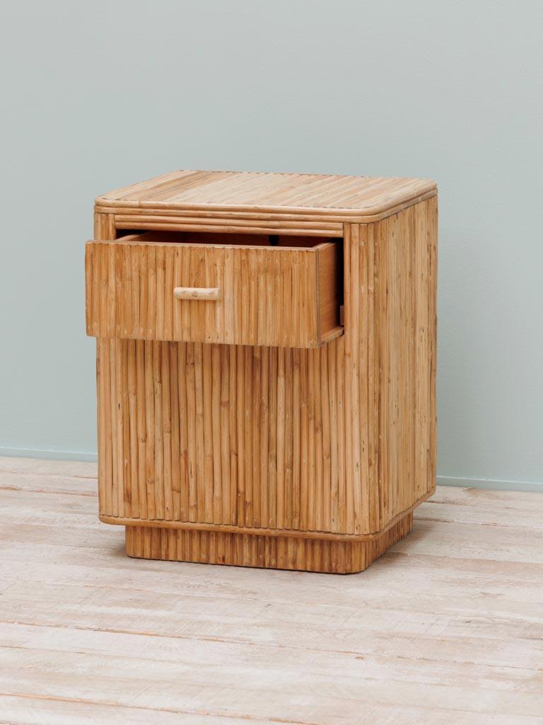 70s Italian Design Style Pair of Pencil Reed Rattan Bedside Tables For ...