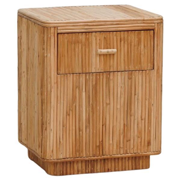 70s Italian Design Style Pair of Pencil Reed Rattan Bedside Tables For ...