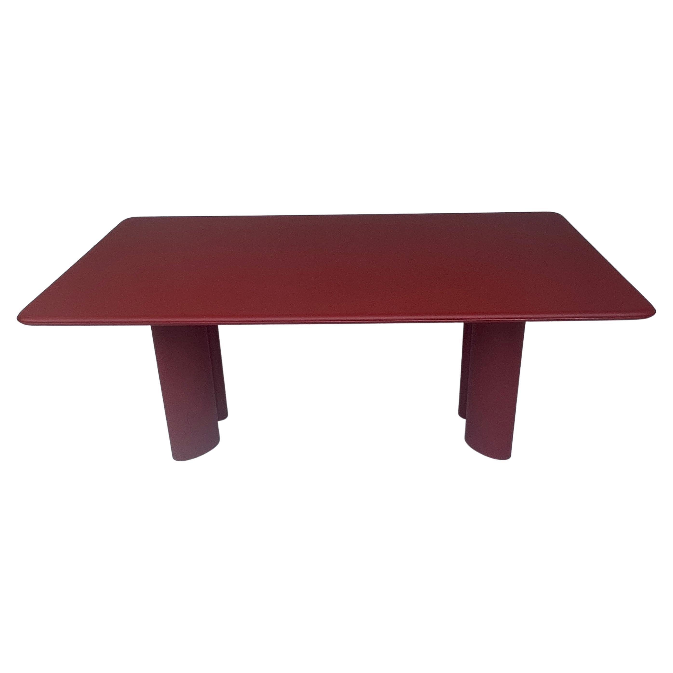 70s Italian Red Table at 1stDibs
