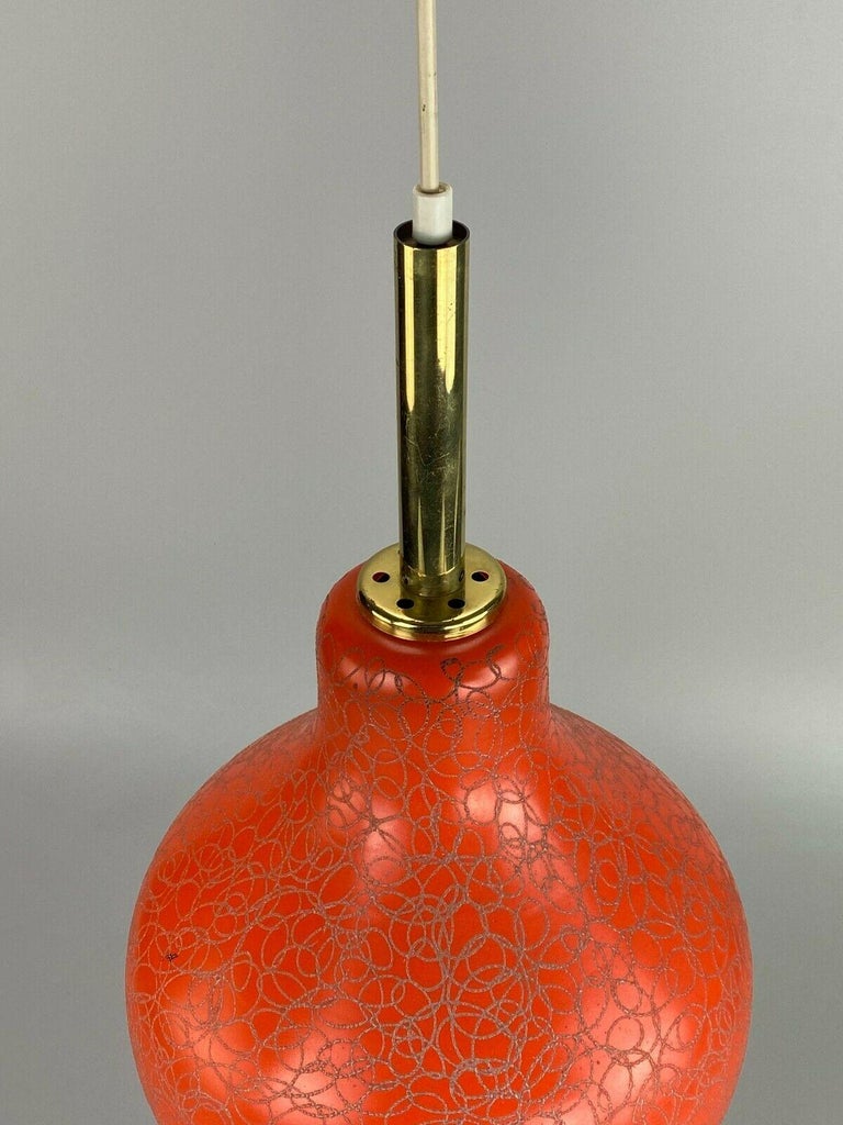 70s Lamp Light Hanging Lamp Ceiling Lamp Space Age Design Brass Glass ...