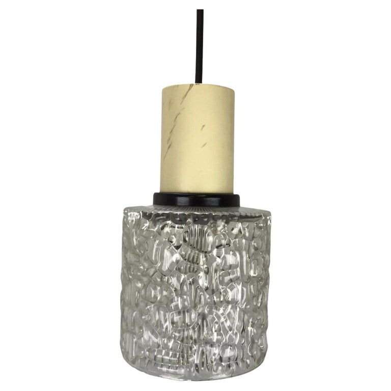 70s lamp light hanging lamp ceiling lamp space age design glass 60s at ...