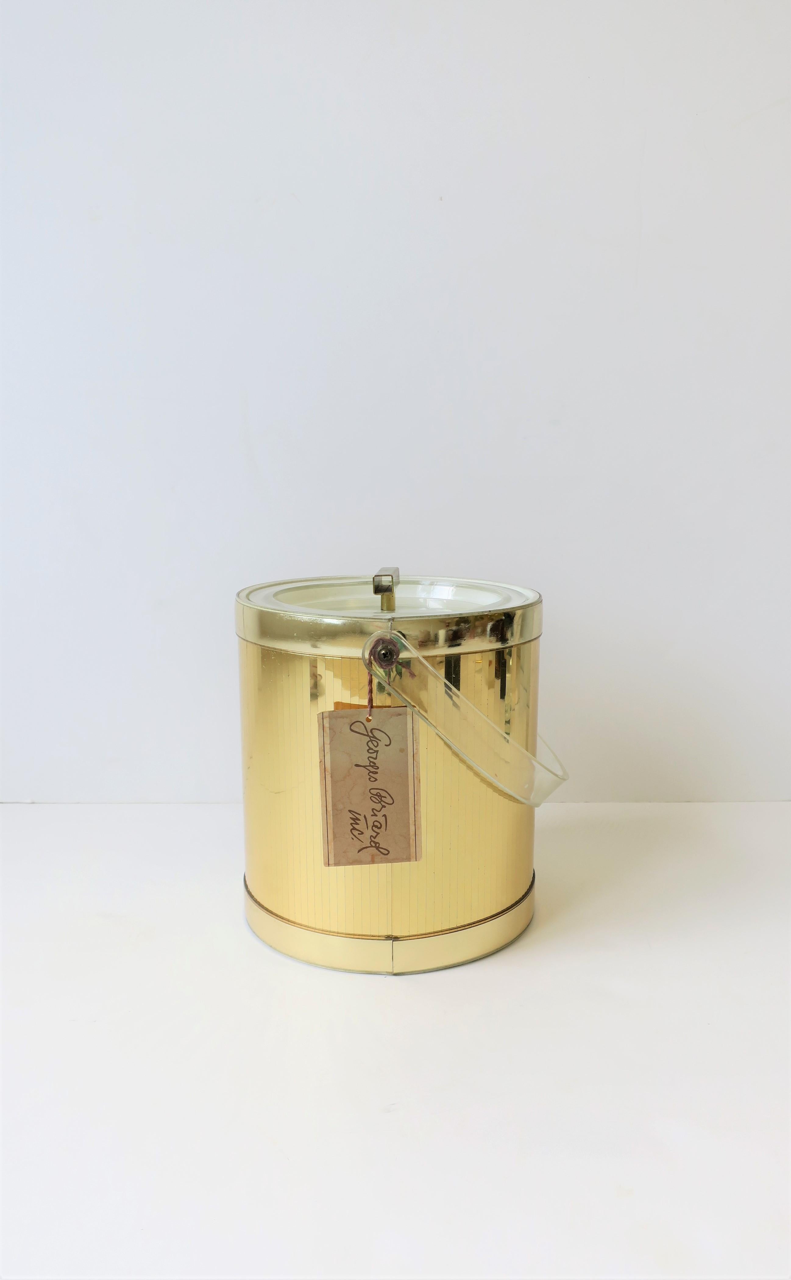 Gold Disco Era Modern Acrylic Ice Bucket, circa 1970s For Sale at ...