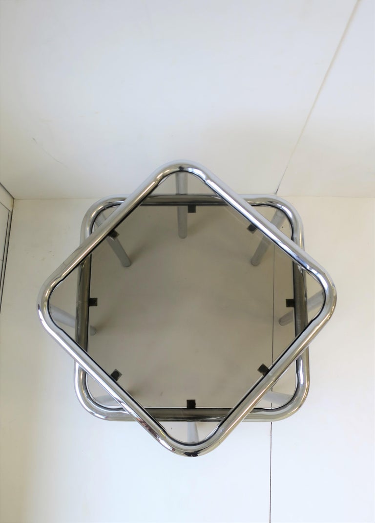 Postmodern Tubular End, Side, and Stacking Tables in Chrome and Glass ...