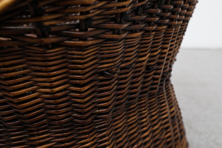 1970s Rattan Bucket Chair For Sale at 1stDibs