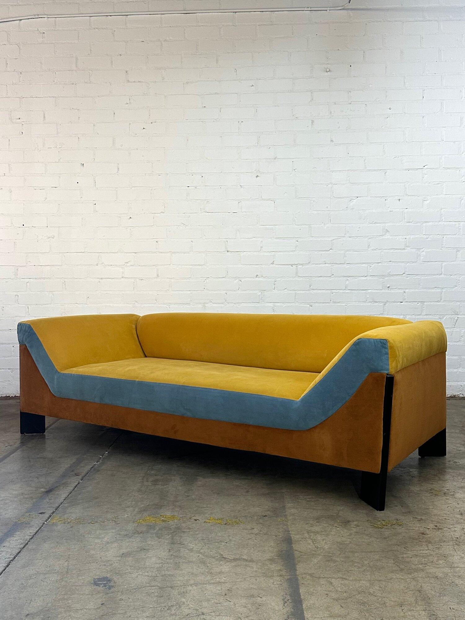 70s Retro Style “Open Arms Sofa” - AS IS For Sale at 1stDibs