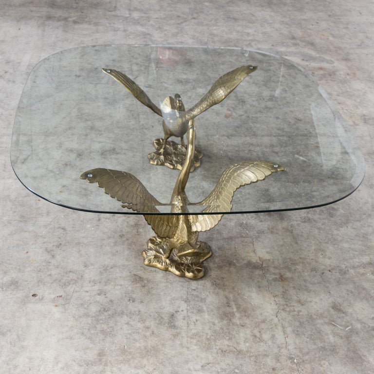 1970s Sculptural ‘goose’ Coffee Table with Glass Table Top For Sale at ...
