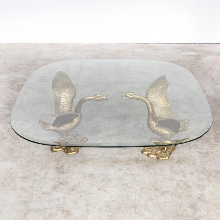 1970s Sculptural ‘goose’ Coffee Table with Glass Table Top For Sale at ...