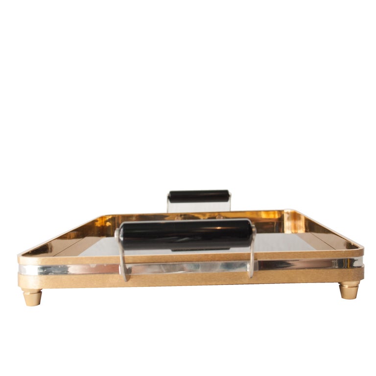 1970s Steel Brass Bakelite Tray, Spain, 1970 at 1stDibs