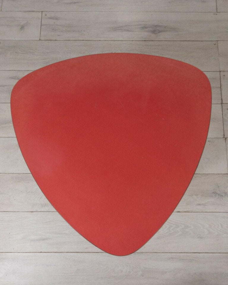 70s Vintage Table in Wood and Red Formica Italian Design For Sale at ...