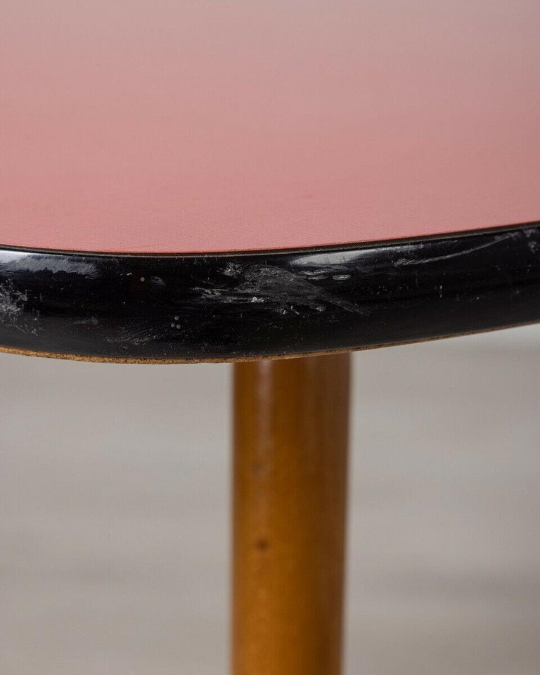 70s Vintage Table in Wood and Red Formica Italian Design For Sale at ...