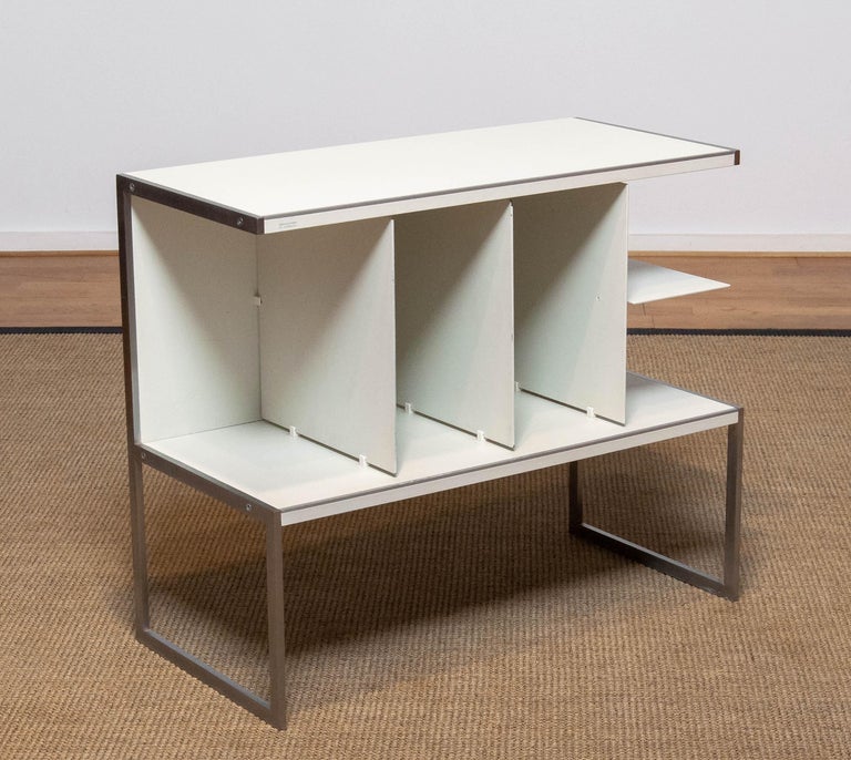 70s White and Stainless Steel System Cabinet by Jacob Jensen for Bang ...