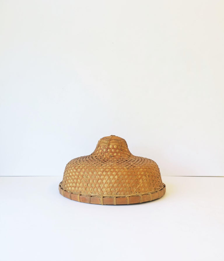 1970s Wicker Cane Hat at 1stDibs