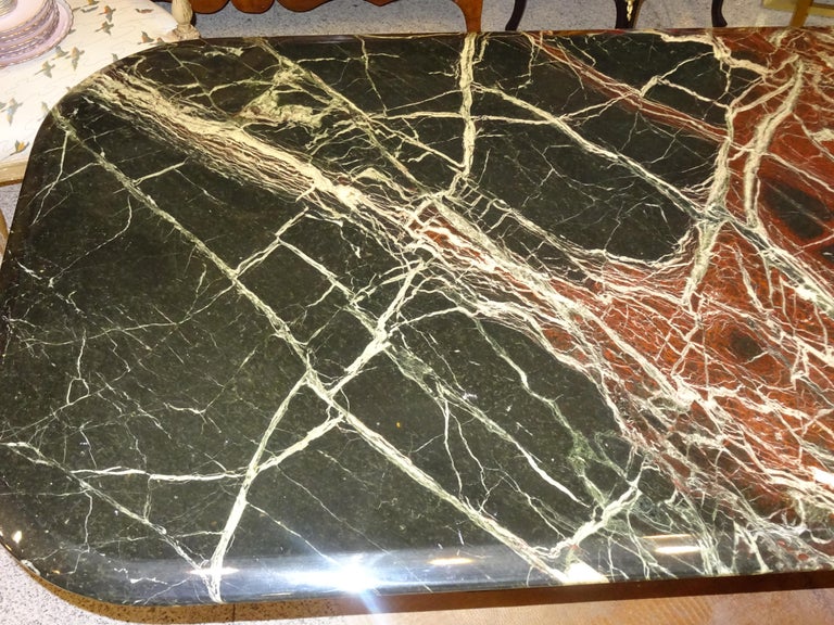 1970s Willy Rizzo for Roche Bobois Black, White and Burgondy Marble ...