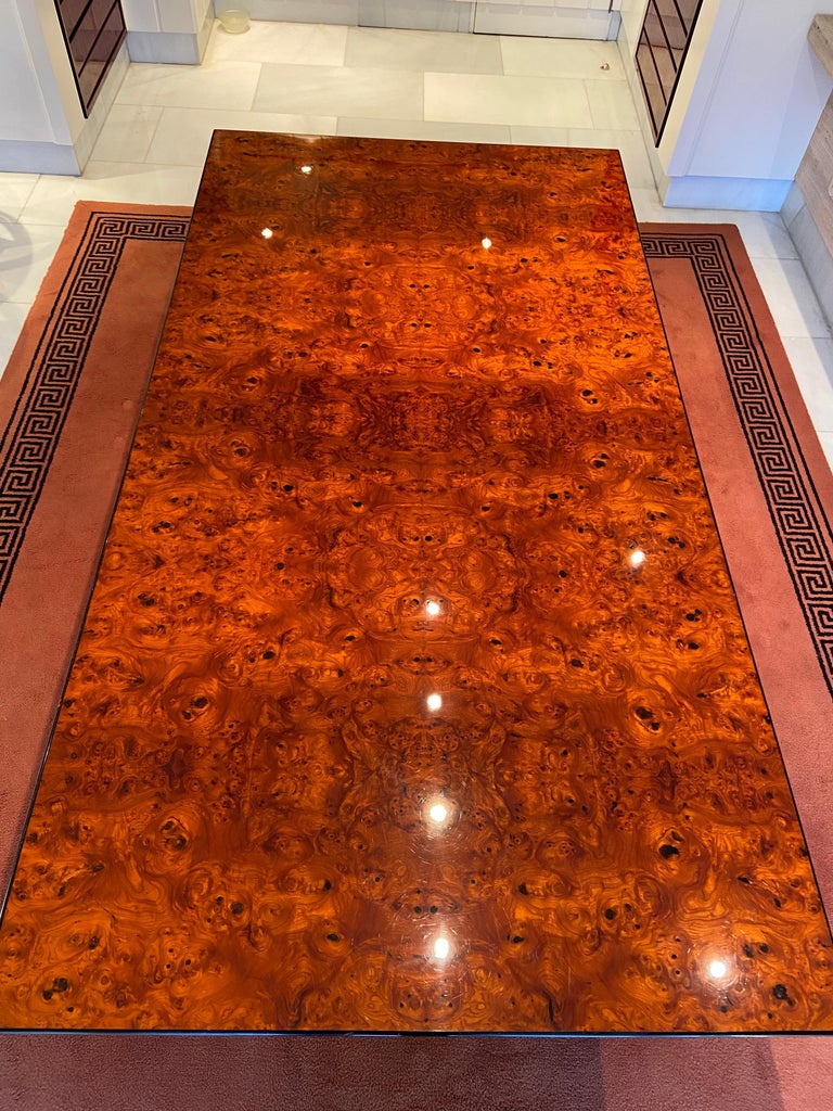 70th century Willy Rizzo workshop Wood , black lacquer Dining table ...