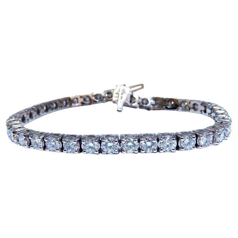 7 11ct Natural Round Diamonds Tennis Bracelet Classic 14 Karat White
