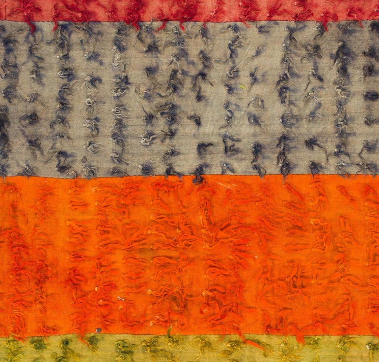 7.2x10 Ft Large Mid-Century Handmade Filikli Tulu Rug, Flokati Carpet ...