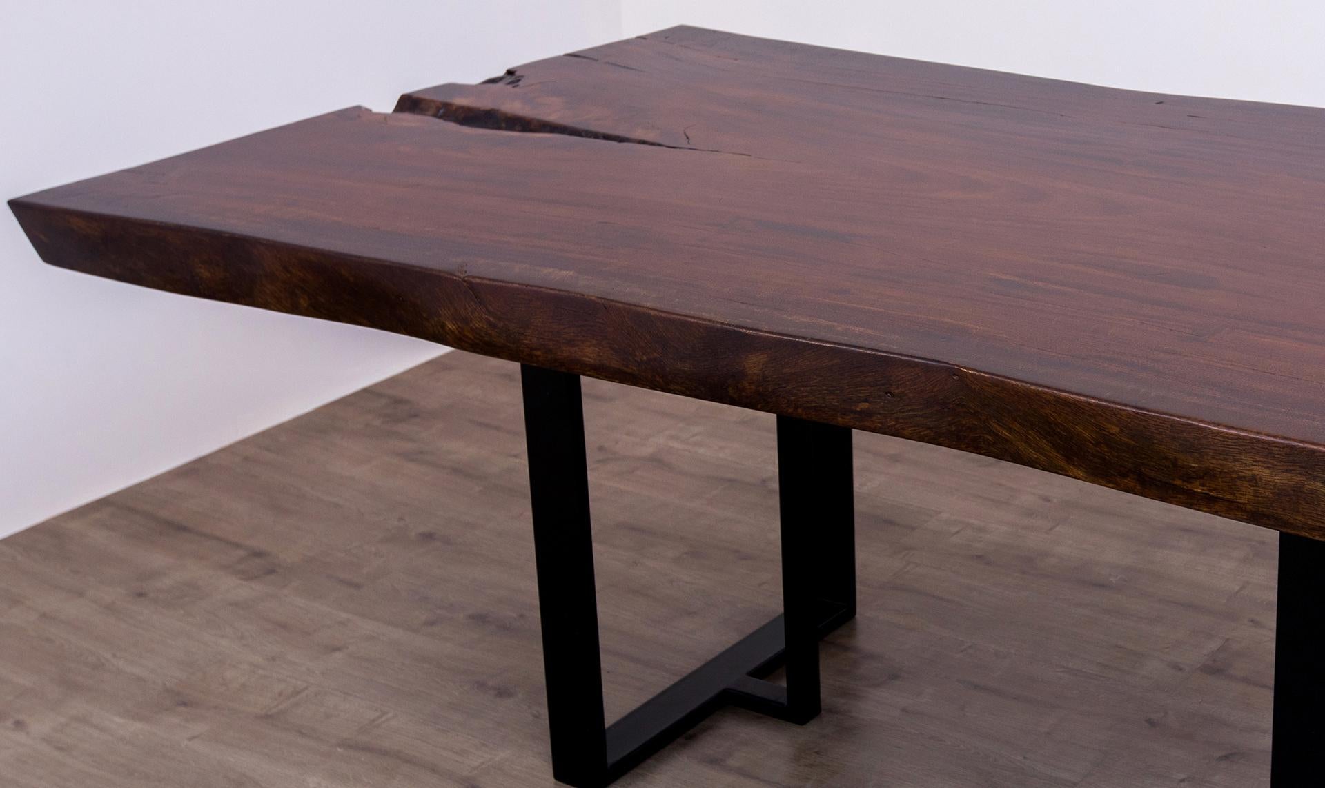 Acacia Live Edge Limited Edition Slab Table in Smooth Dark Chocolate ...