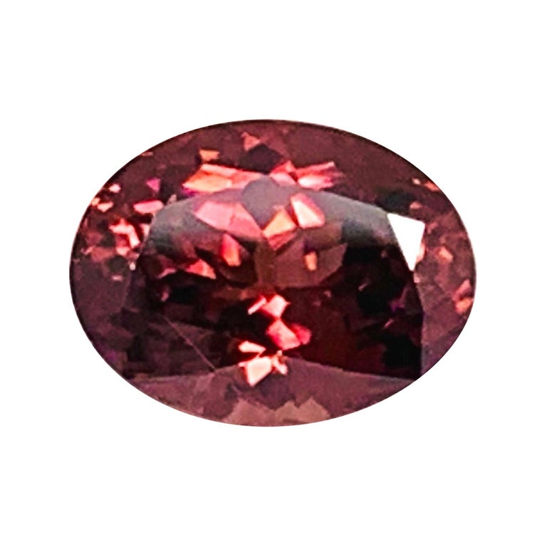 7.49 Carat Rose Zircon Oval, Unset Loose Gemstone For Sale at 1stDibs ...