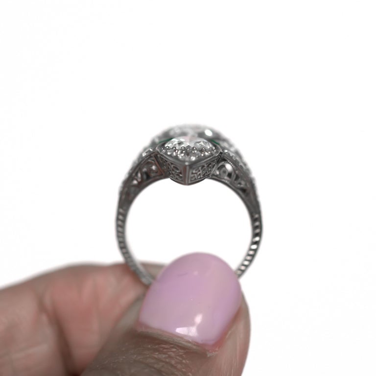 .75 Carat Diamond Platinum Engagement Ring For Sale at 1stDibs | .75 ...