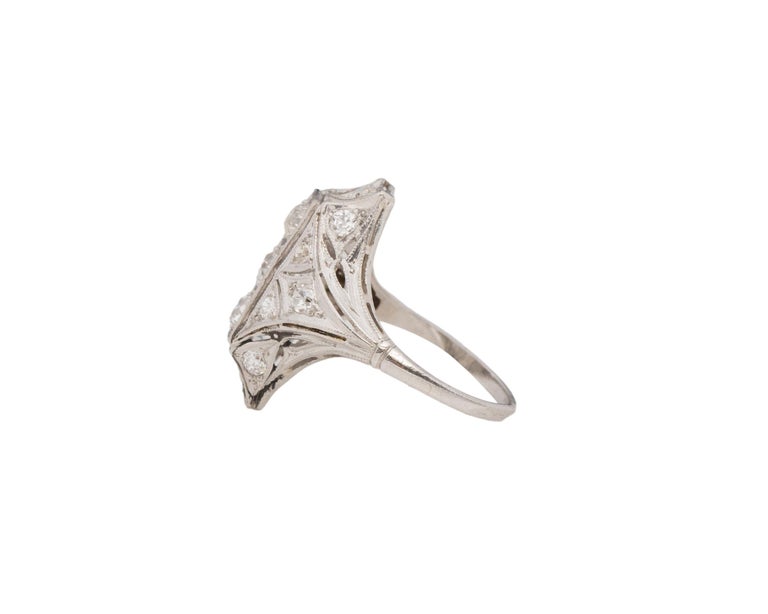 .75 Carat Total Weight Art Deco Diamond Platinum Engagement Ring For ...