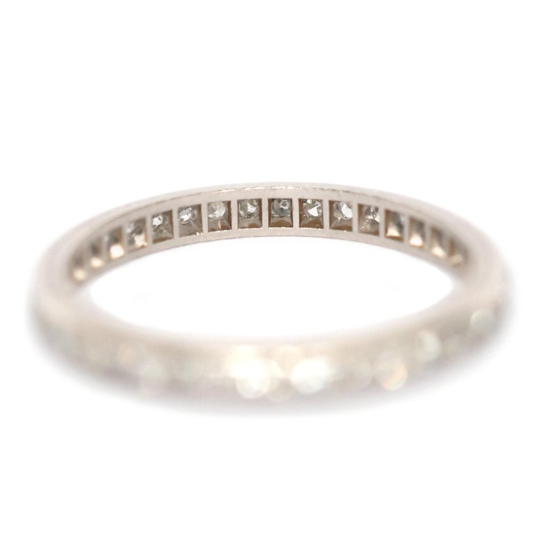 .75 Carat Total Weight Diamond Platinum Wedding Band For Sale at 1stDibs