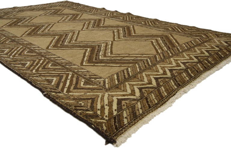 Vintage Persian Semnan Rug with Mid-Century Modern Style For Sale at ...