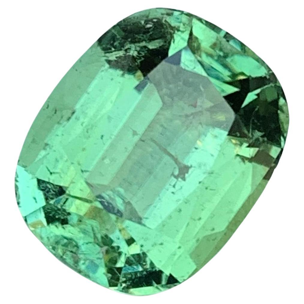 7.55 Carat Included Faceted Mint Green Tourmaline October Birthstone at ...