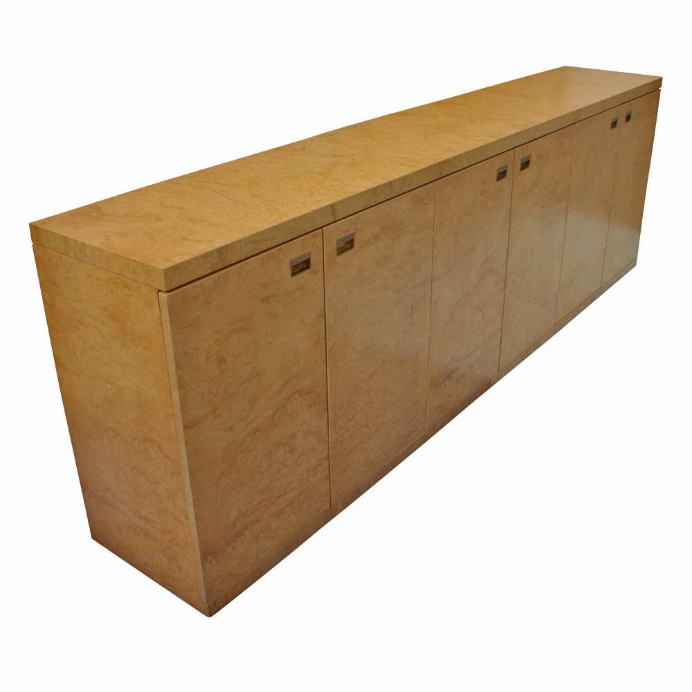 6 Door Birdseye Maple Credenza at 1stDibs