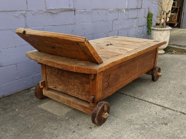 Bali Indonesian Primitive Jodang Chest Trunk Coffee Table Rice Day Bed ...