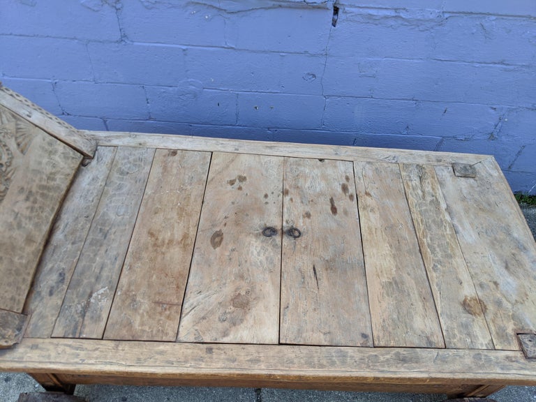 Bali Indonesian Primitive Jodang Chest Trunk Coffee Table Rice Day Bed ...
