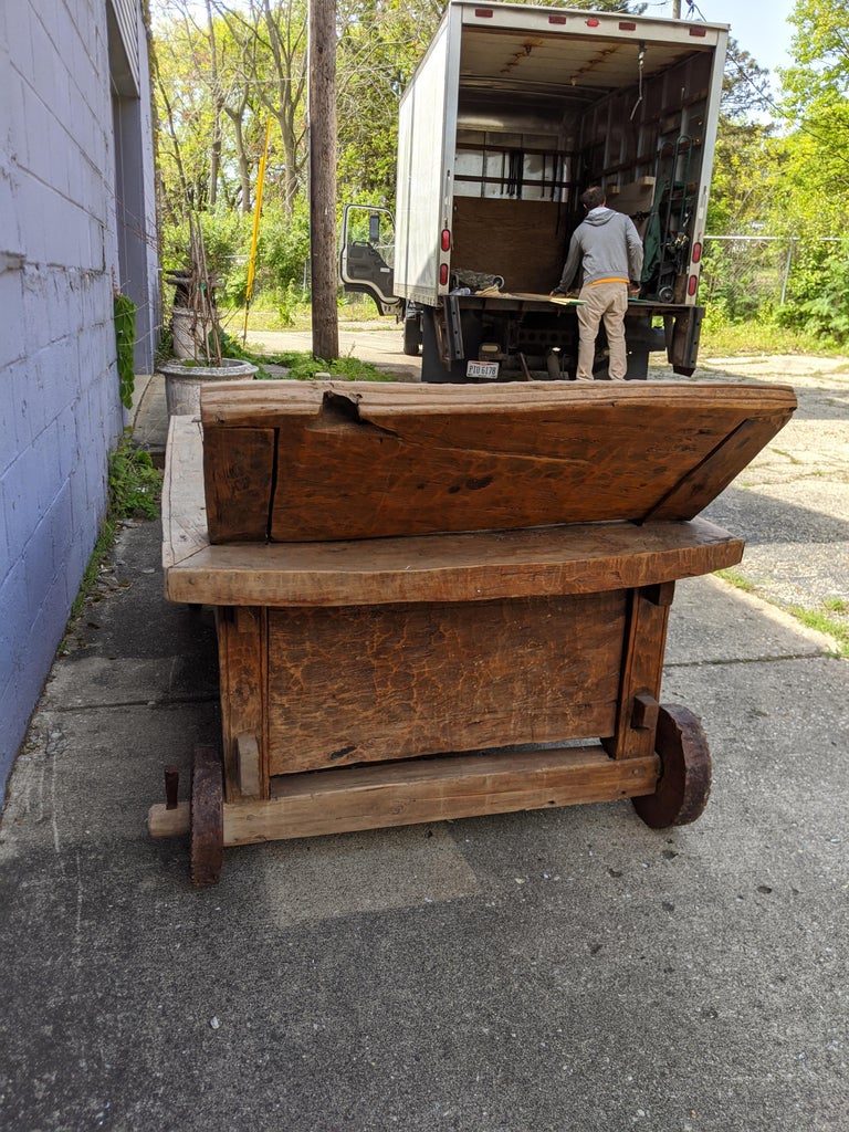 Bali Indonesian Primitive Jodang Chest Trunk Coffee Table Rice Day Bed ...
