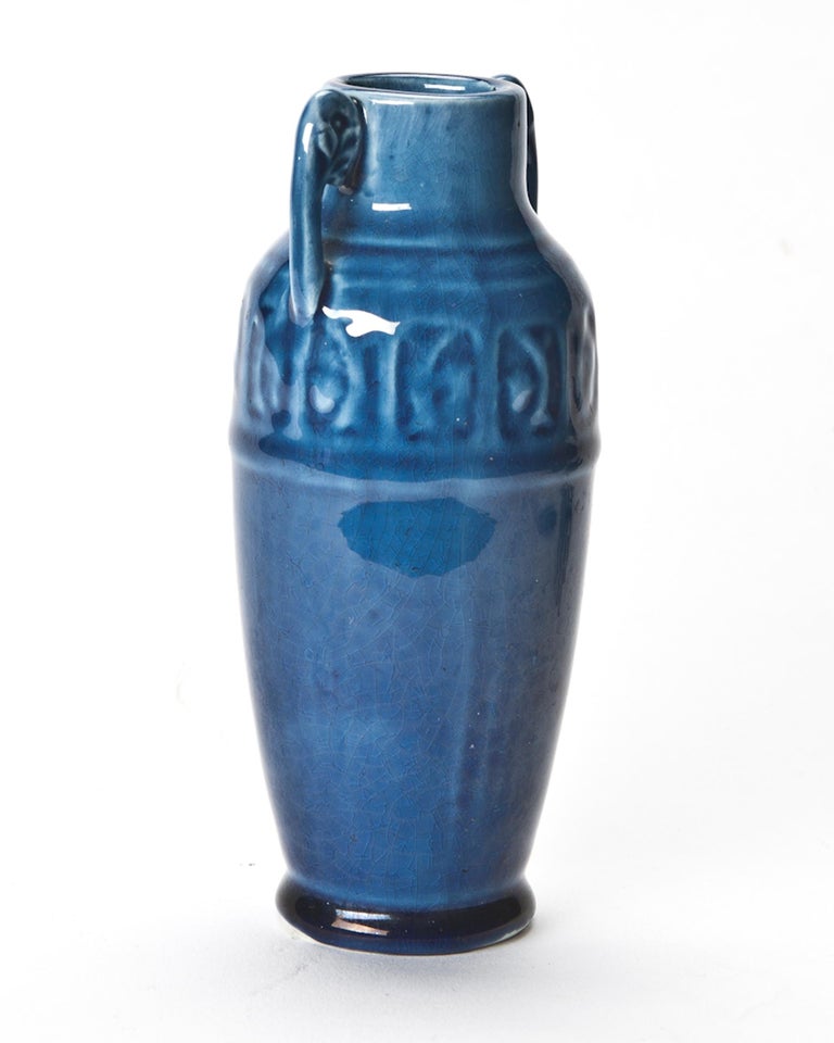 Small Italian Bud Vase in Capri Blue For Sale at 1stDibs
