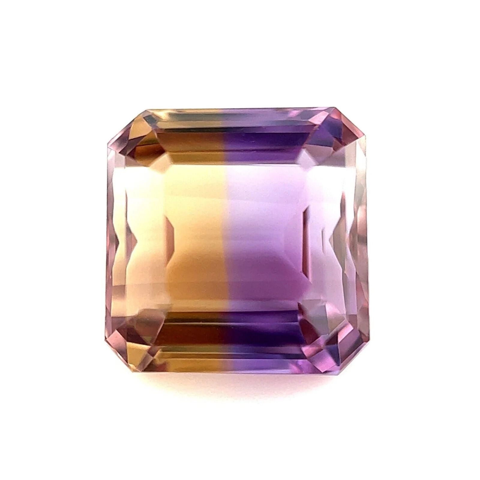 9.40ct Ametrine Fancy Concave Emerald Cut Purple Yellow Bi Colour For ...