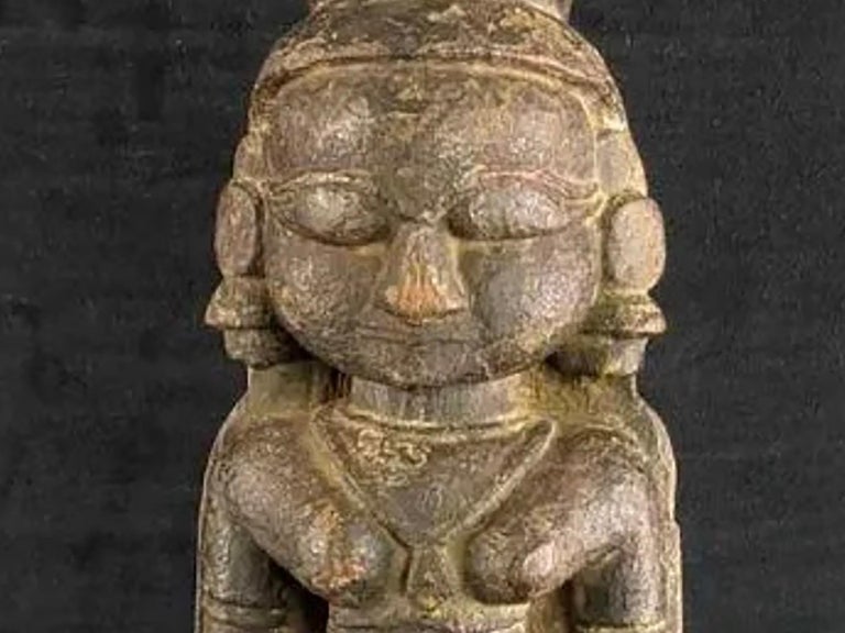 778 India Carved Wood of Shakti Goddess For Sale at 1stDibs