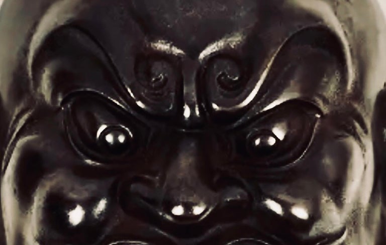 779 Japanese Signed Bronze Nio Mask For Sale at 1stDibs
