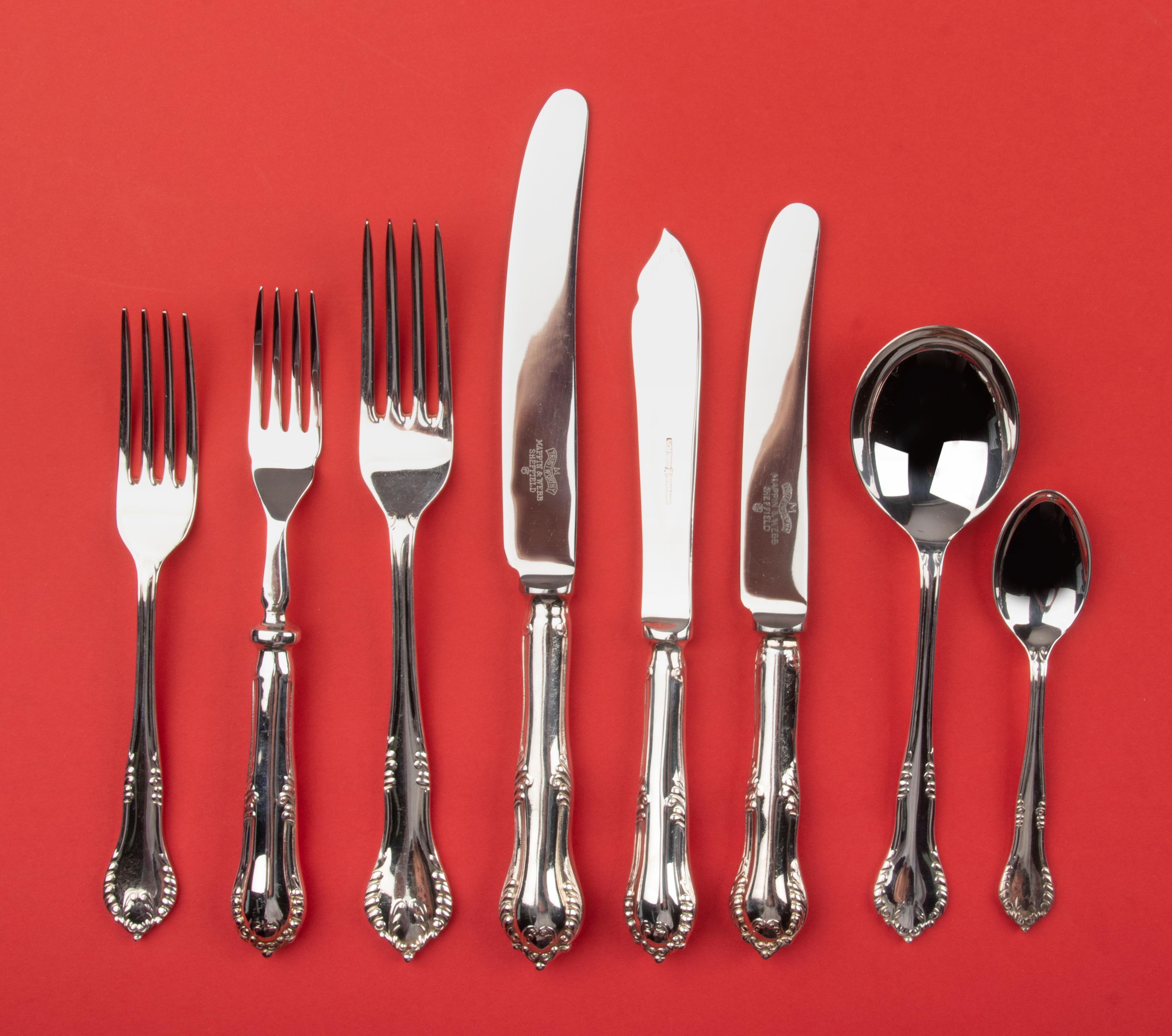 79-Piece Set of Silver Plated Cutlery for 8 Persons by Mappin and Webb ...
