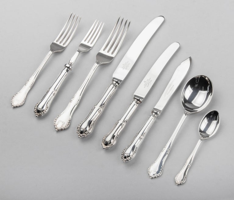 79-Piece Set of Silver Plated Flatware for 8 Persons by Mappin and Webb ...