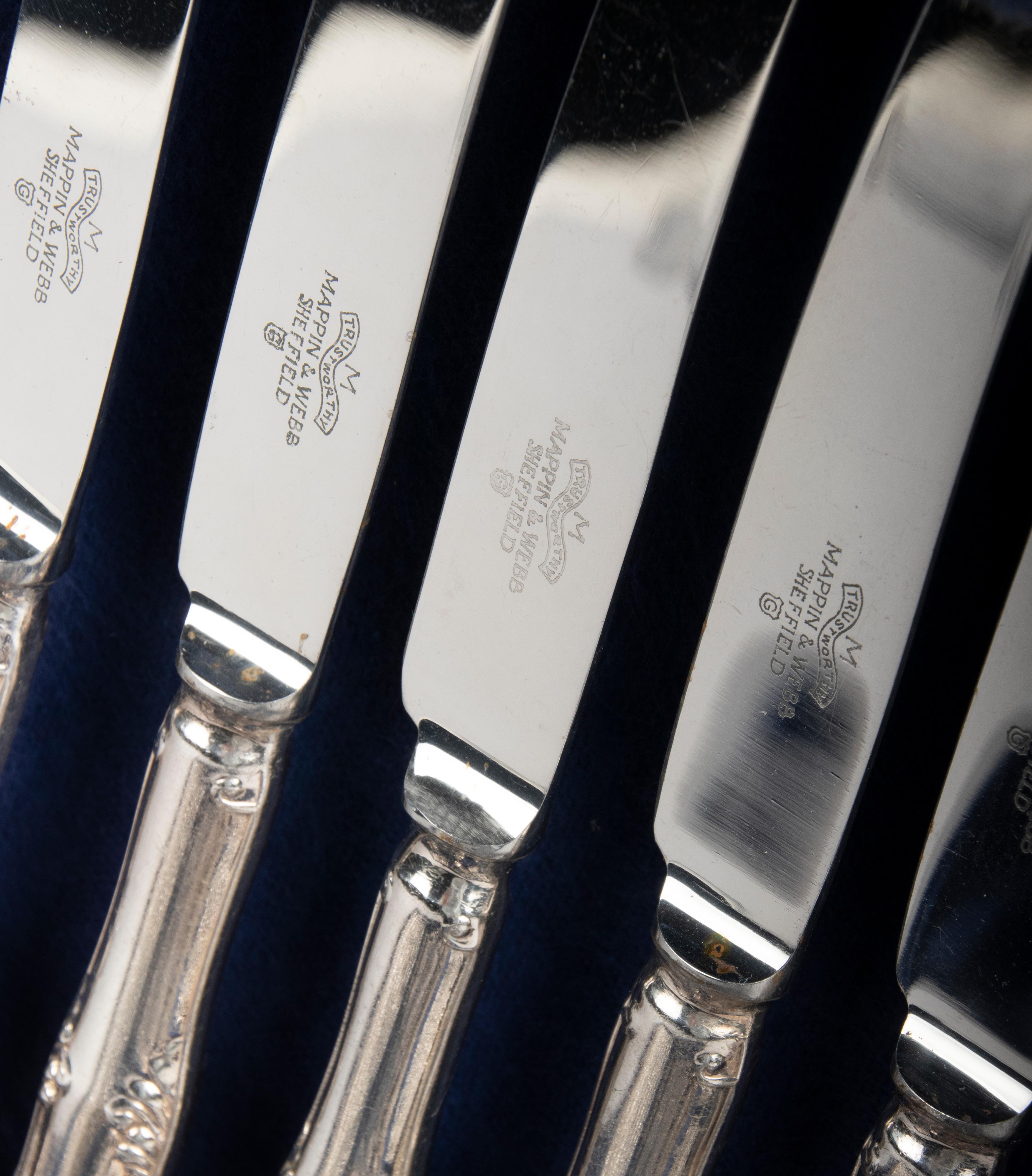 79-Piece Set of Silver Plated Cutlery for 8 Persons by Mappin and Webb ...