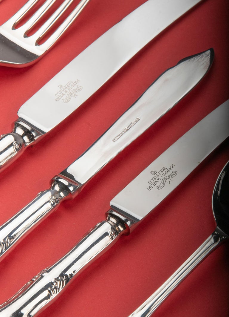 79-Piece Set of Silver Plated Flatware for 8 Persons by Mappin and Webb ...