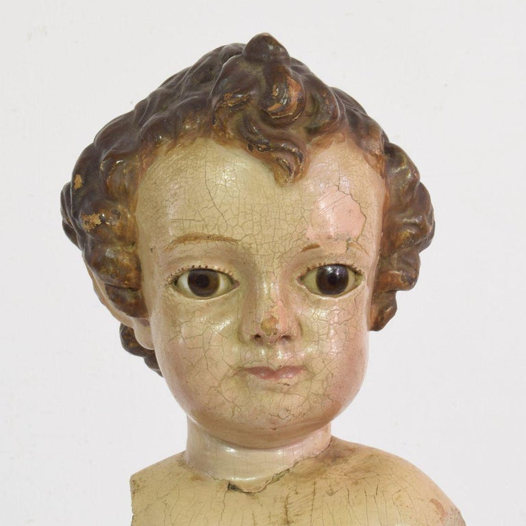 7th-18th Century Carved Spanish Baroque Christ, Nino, Santo at 1stDibs